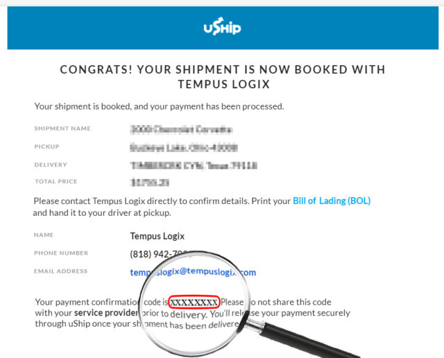 How does uShip payment work?